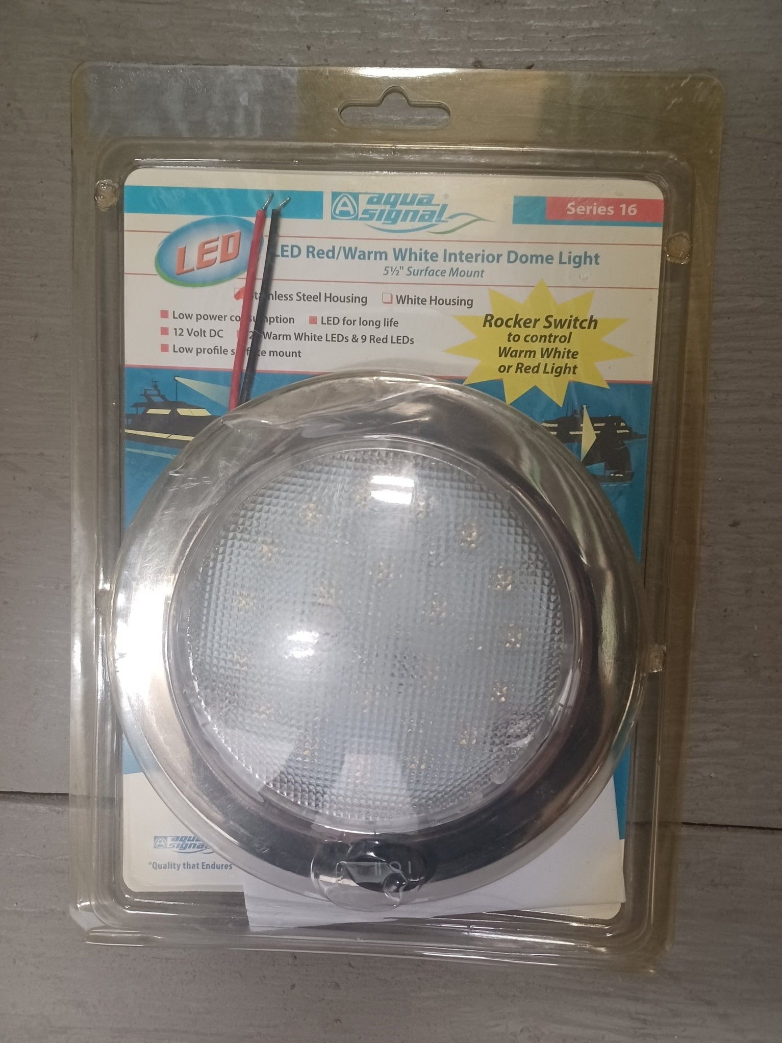 Aqua Signal 5 1/2-Inch 12-Volt LED Dome Light with Switch for RedWarm ...