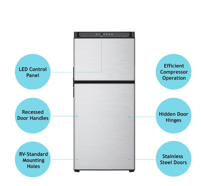 Norcold N8DCBKL DC(12V) Refrigerator / Freezer, 8 Cu. Ft — RV Part Shop CA