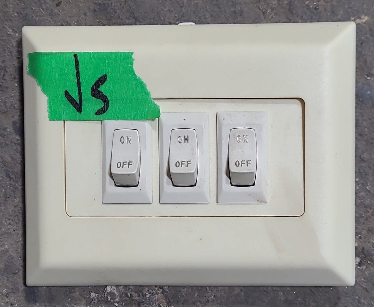 Used 12v RV Triple Light Switch — RV Part Shop CA