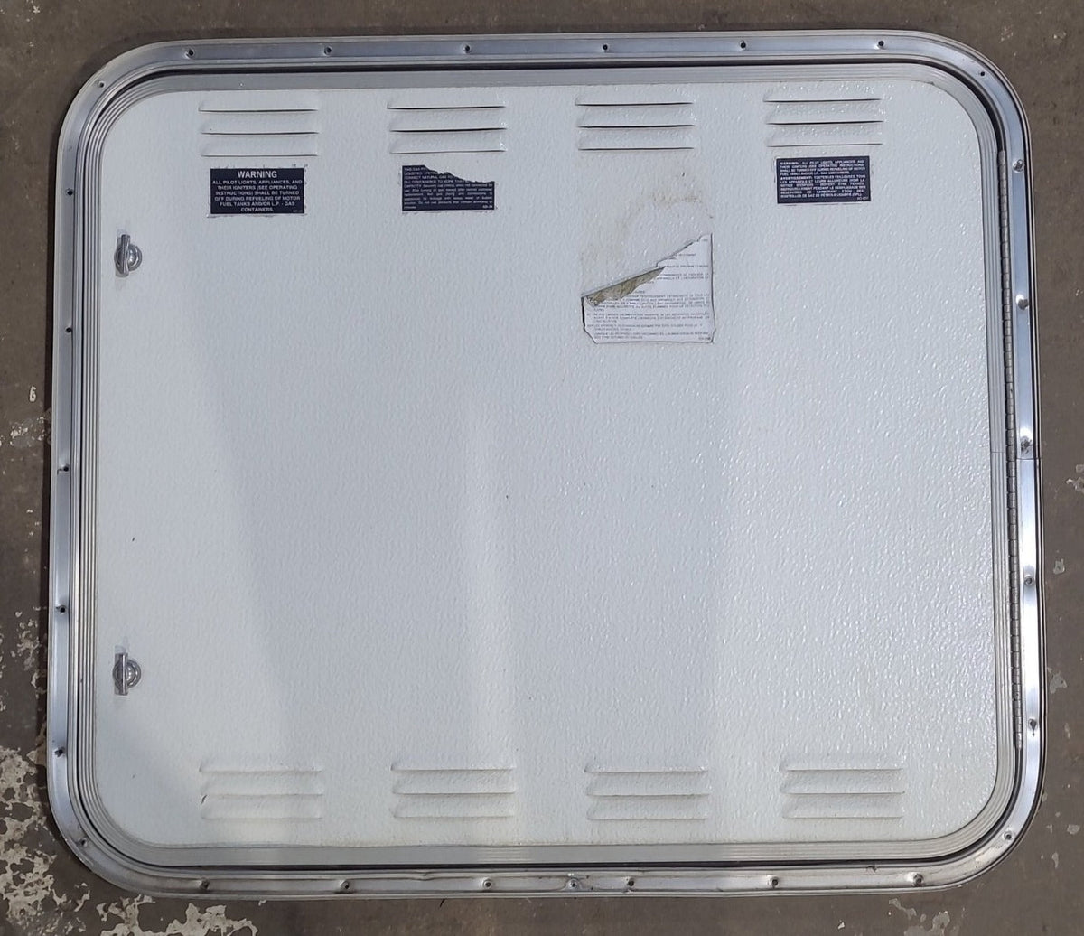 Used Radius Propane Cargo Door 29 3/4" x 26" X 5/8" D — RV Part Shop CA