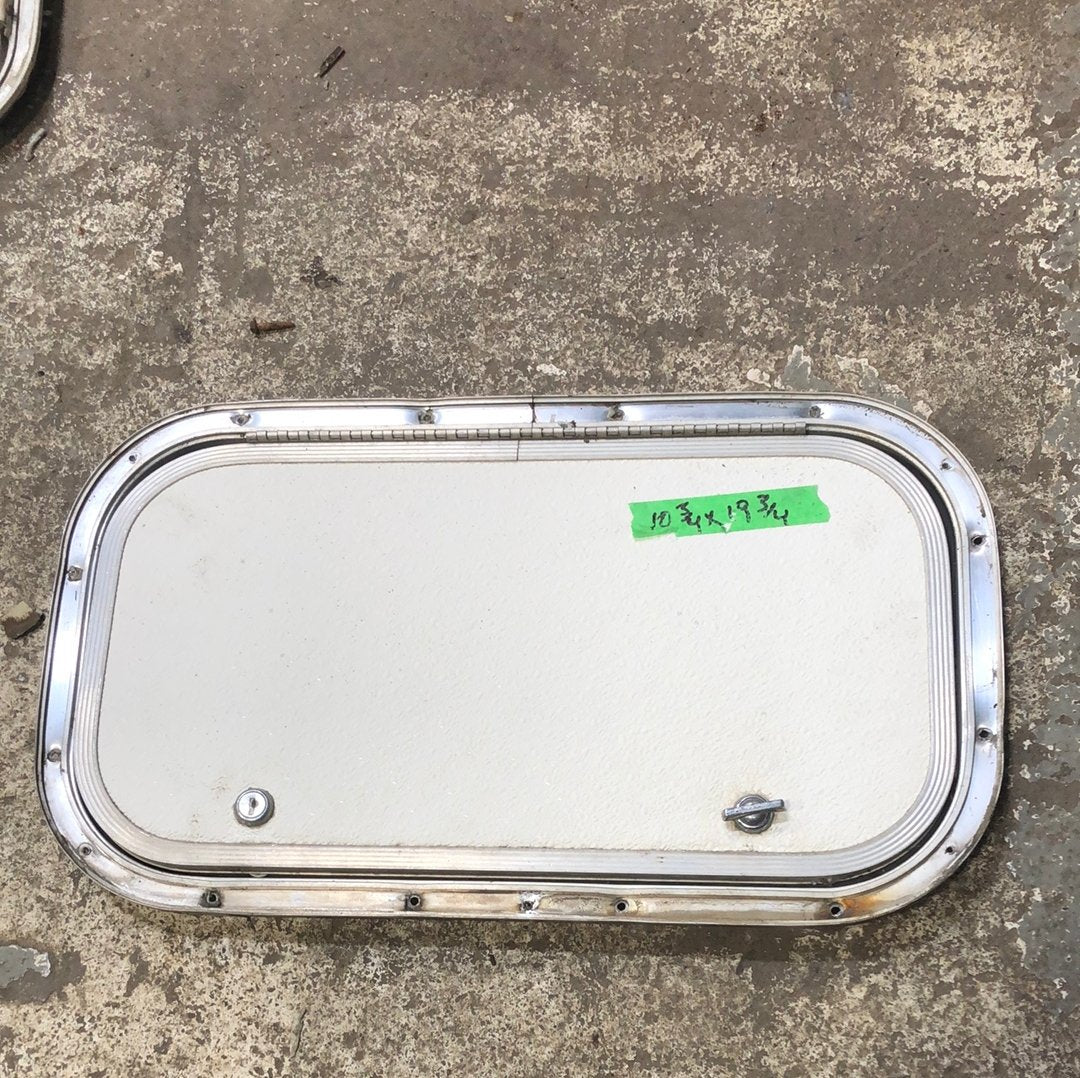Used RV Radius Cargo / compartment Door 19 3/4 x 10 3/4 — RV Part Shop CA