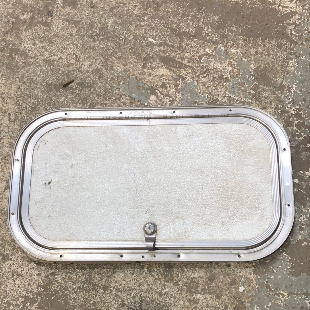 Used RV Radius Cargo / compartment Door 19 3/4 x 10 3/4 — RV Part Shop CA