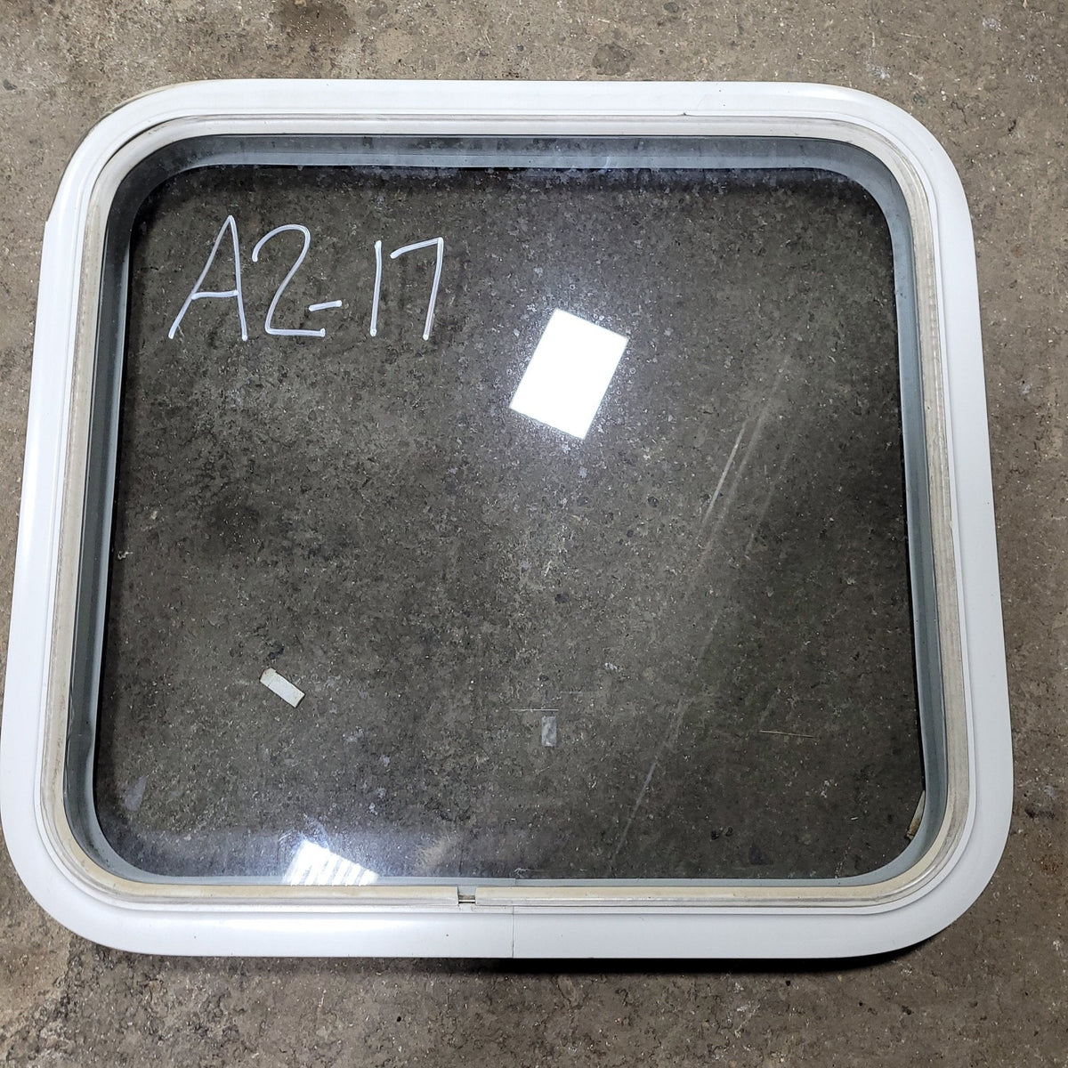 Used White Radius Non-Opening Window : 24 X 22 X 2" D — RV Part Shop CA